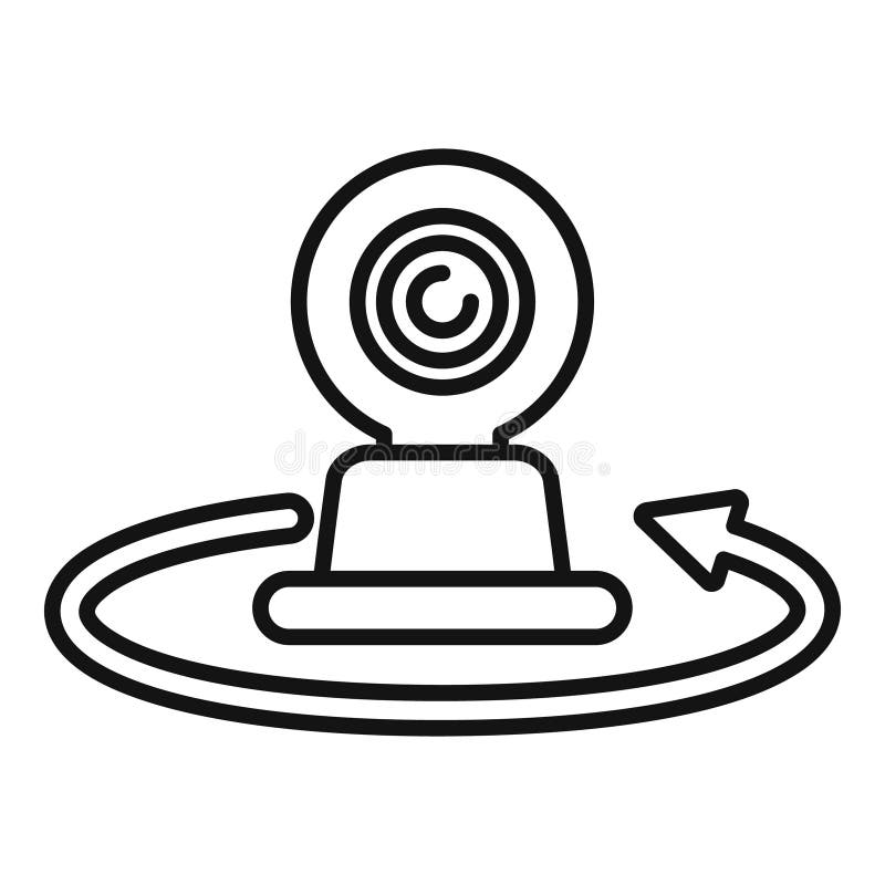 Control Camera Tour Icon Outline Vector. Virtual App Control Stock ...