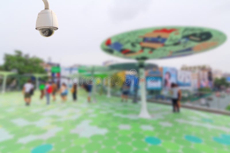 CCTV at Walk Way in the City Stock Image - Image of monitoring ...