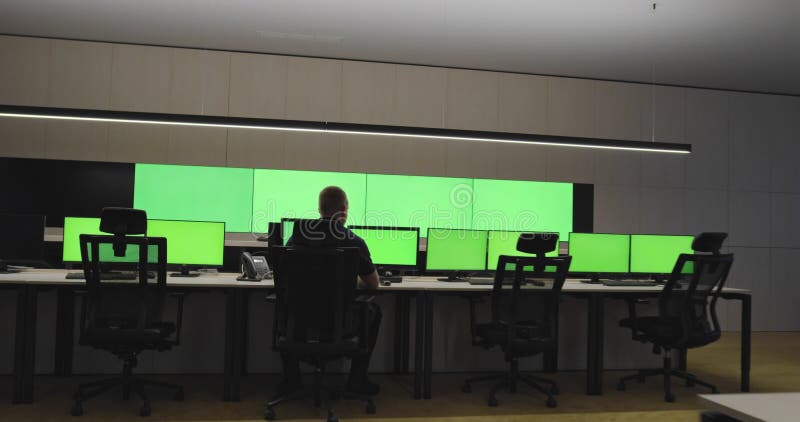 System Security Specialist Working at System Control Center. Room is ...