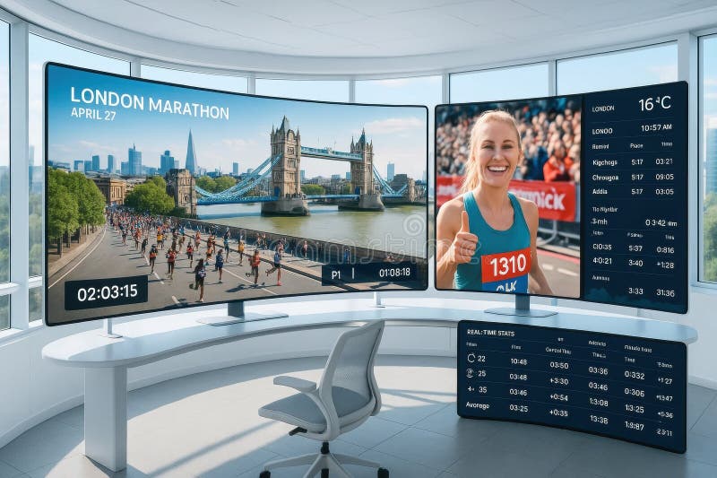 Control Center Streams Live Marathon with Bridge View, Athlete Stats, and Performance Breakdown ...