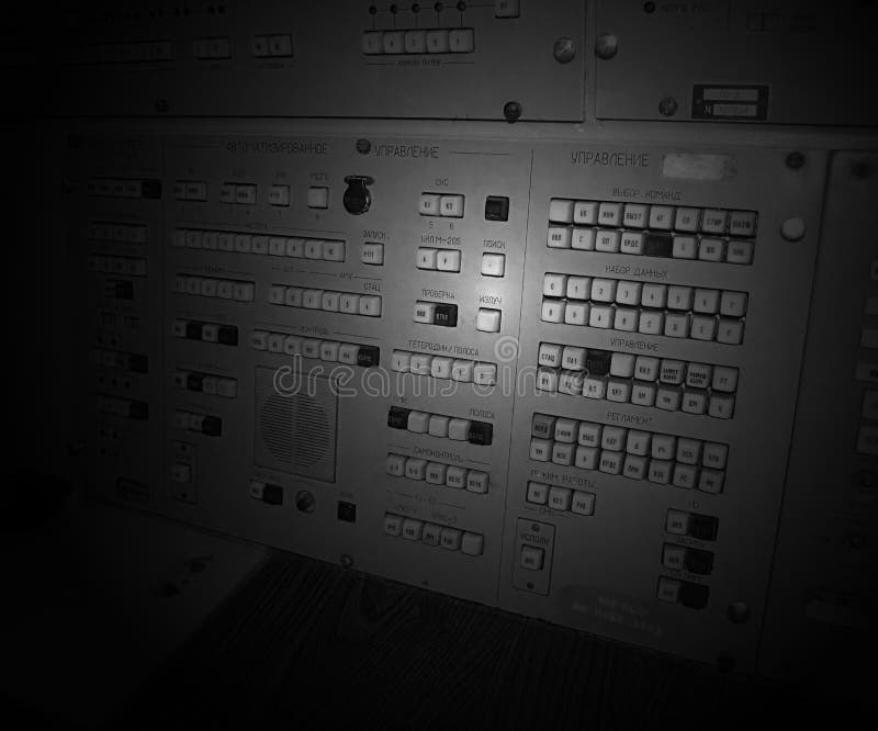 Control Console of Launch.Bunker for Launch SS-18 Satan Team. Editorial ...
