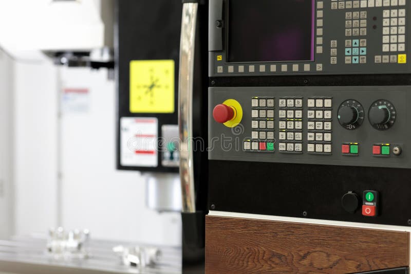 Control Console of Vertical CNC Milling Machine Stock Photo - Image of ...