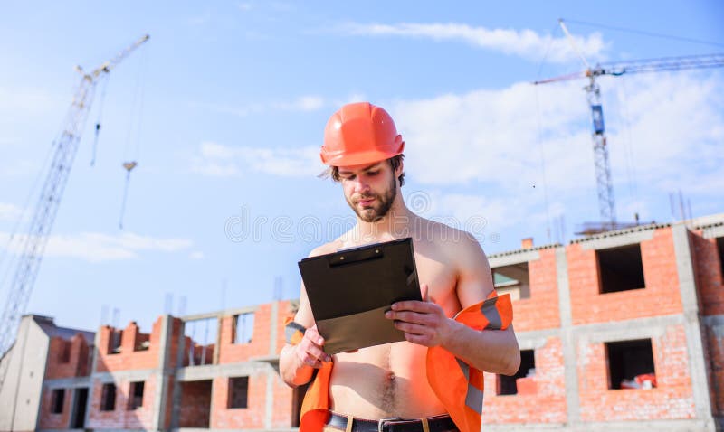 Control Construction Process. Contractor Control According To Plan ...