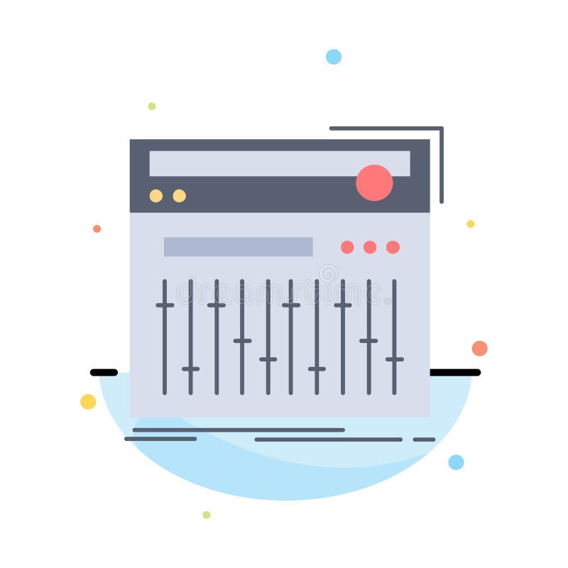 Control, Controller, Midi, Studio, Sound Flat Color Icon Vector Stock ...