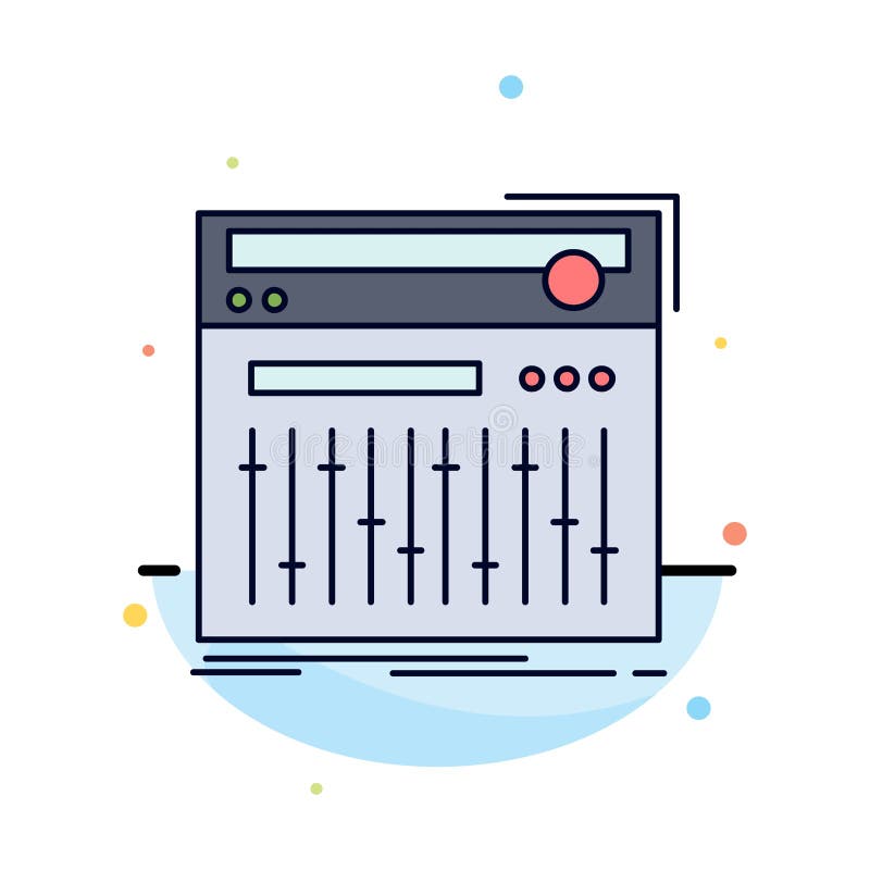 Control, Controller, Midi, Studio, Sound Flat Color Icon Vector Stock ...