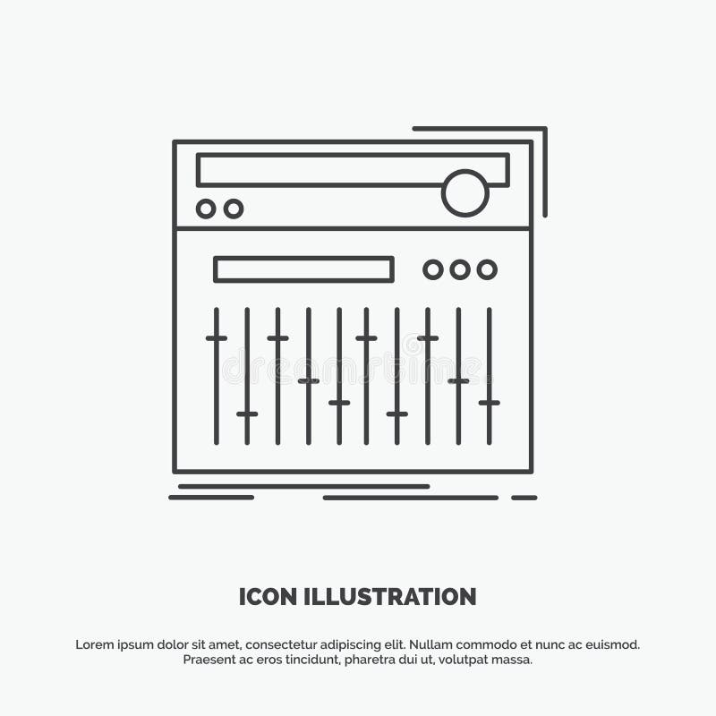 Control, Controller, Midi, Studio, Sound Icon. Line Vector Gray Symbol for UI and UX, Website or ...