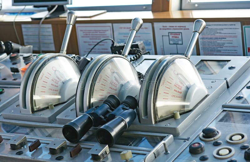 Control Controls of the Cabin of the Cruise Ship on the Volga River ...