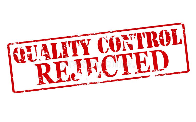 Control De Calidad Rechazado Stock de ilustración - Ilustración de ...