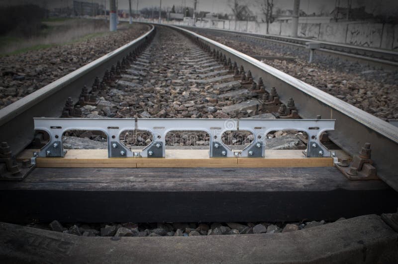 Control Device of Rolling Stock on a Dielectric Beam. Stock Photo ...