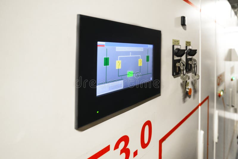 Control Display on the Electric Switchboard. Stock Photo - Image of ...
