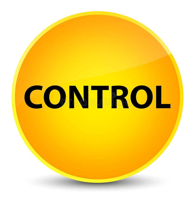 Control Elegant Yellow Round Button Stock Illustration - Illustration ...