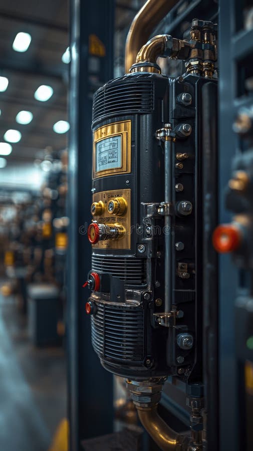 Control Equipment Showcased in Modern Factory Stock Illustration ...