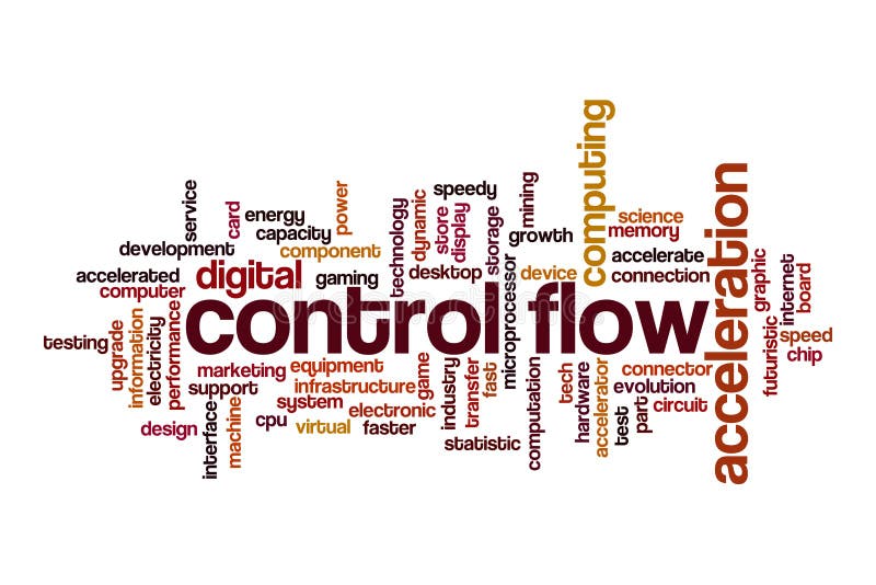 Control flow cloud concept stock illustration. Illustration of ...