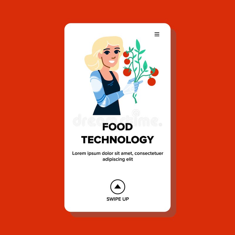 Food Technology Concept with Icons in Minimal Flat Line Style Stock ...