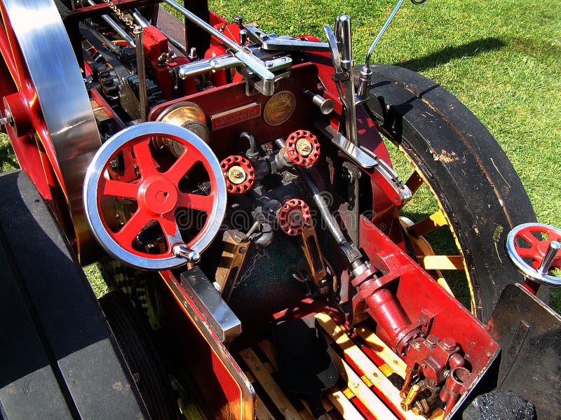 Control Gear on Scale Model Steam Powered Traction Engine. Stock Photo ...