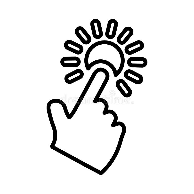 Control, Gesture, Touch Outline Icon. Line Art Design Stock Vector ...