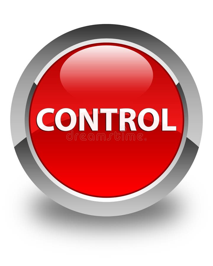Control Glossy Red Round Button Stock Illustration - Illustration of ...