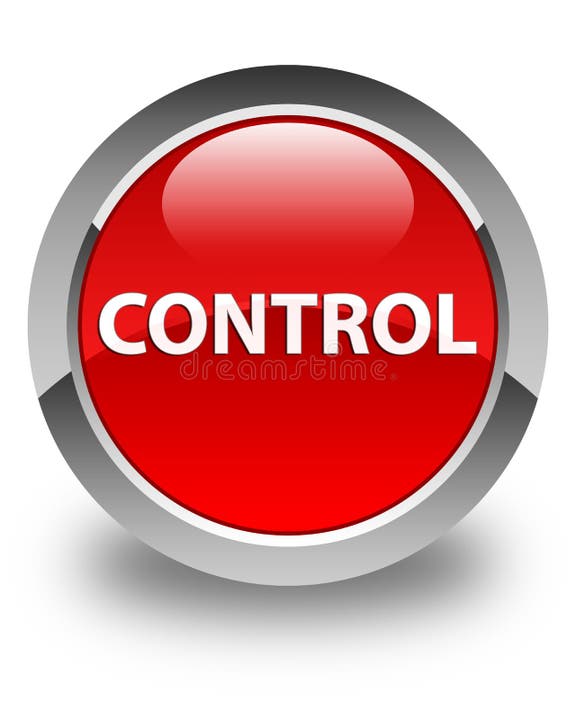 Control Glossy Red Round Button Stock Illustration - Illustration of ...