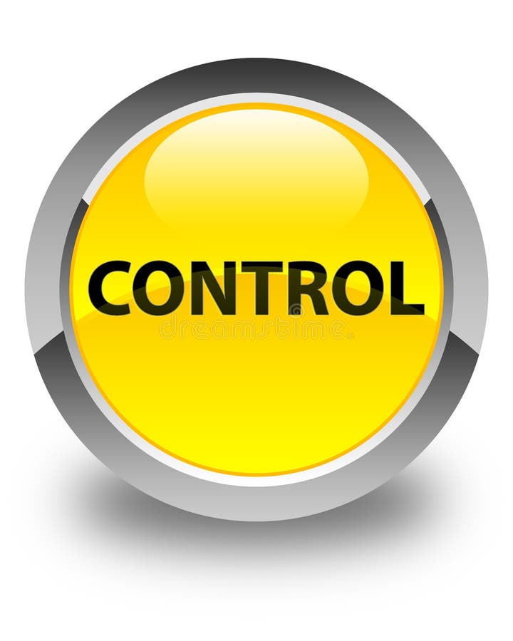 Control Yellow Round Button Stock Illustration - Illustration of ...