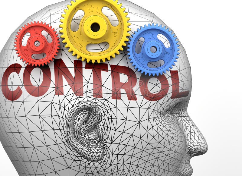 Control Inside Human Mind - Pictured As Word Control Inside a Head with ...