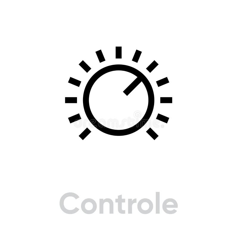 Control Icon. Editable Vector Outline. Stock Vector - Illustration of ...