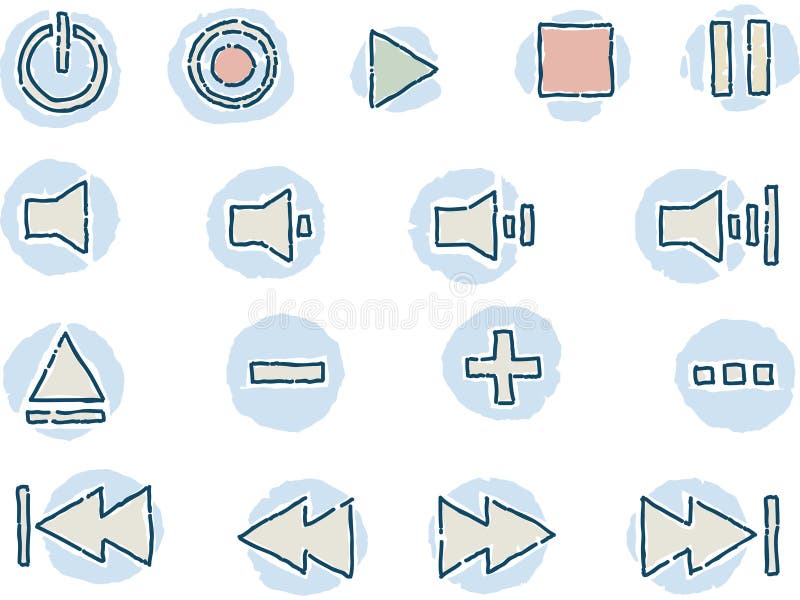 Control Icons stock illustration. Illustration of forward - 41193960