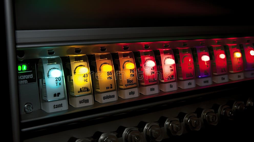 Control indicator lights stock illustration. Illustration of peace ...