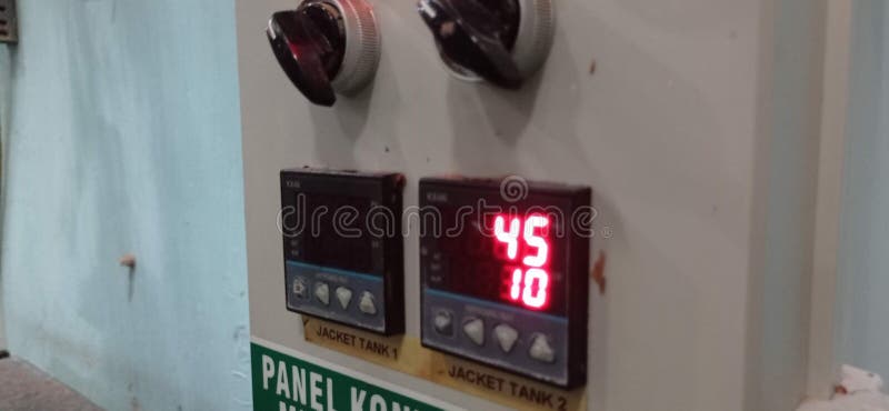 Control Indicator Panel that Shows Number 46 and 10 Stock Image - Image ...