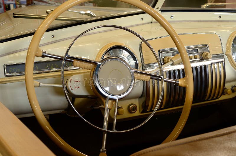 Control Instruments in a Vintage Car Stock Image - Image of manage ...