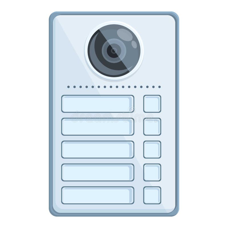 Control Intercom Icon Cartoon Vector. Video Door Stock Vector ...