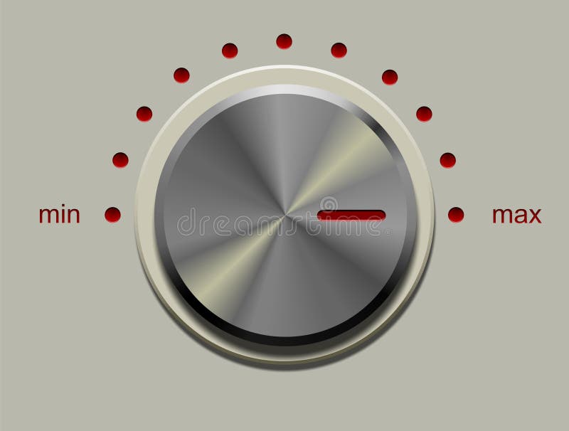 Volume knob stock vector. Illustration of amplifier, equipment - 7284369