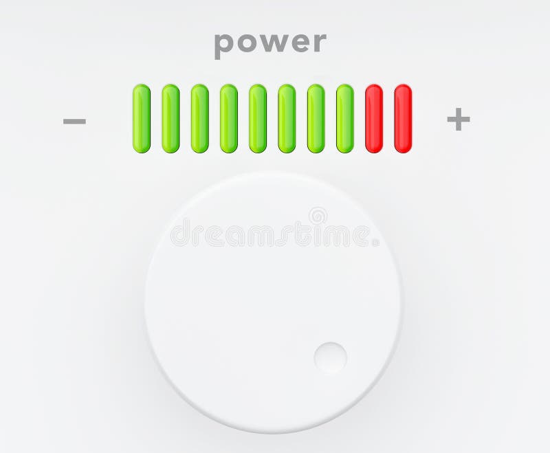 Control Knob with Power Progress Scale Stock Illustration ...