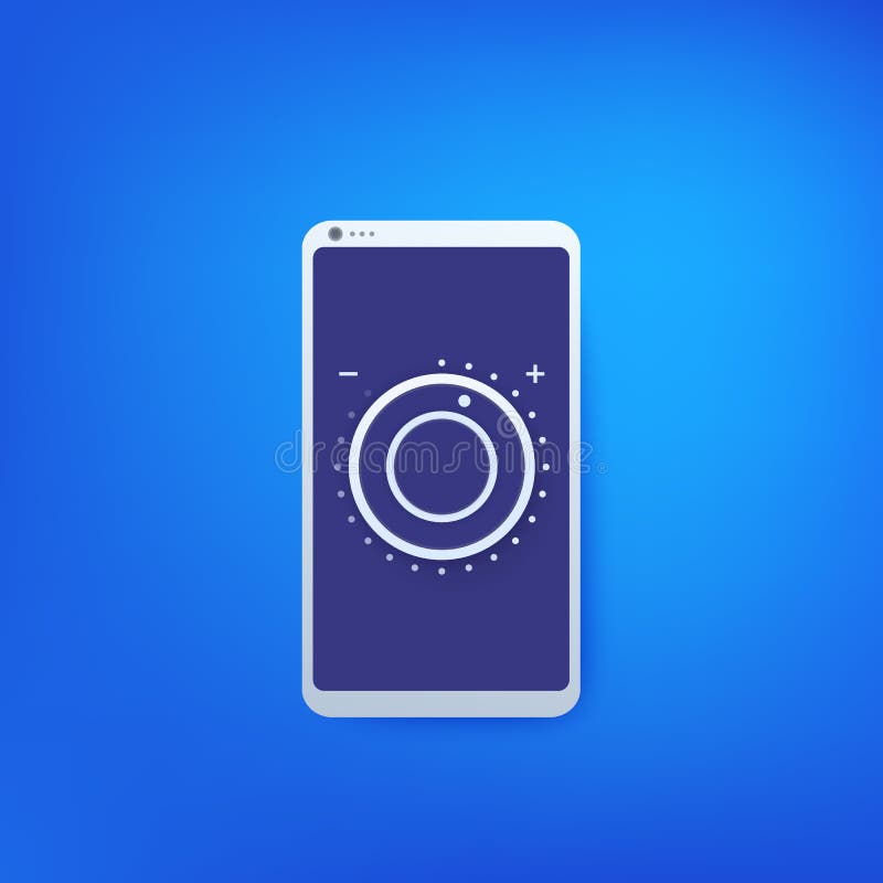 Control Knob, Regulator on Mobile Screen, Vector Stock Vector ...