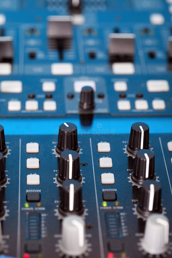 Control Knobs on the Console of a DJ Deck Stock Image - Image of ...