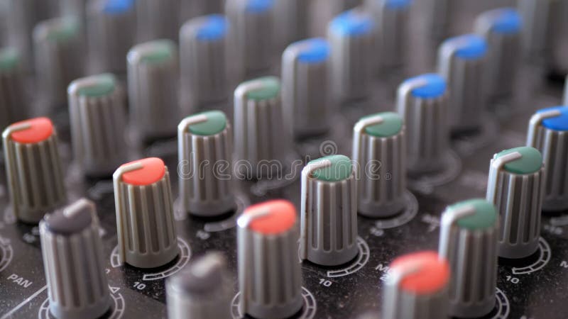 Control Knobs on a Sound Mixing Console Stock Footage - Video of hear ...