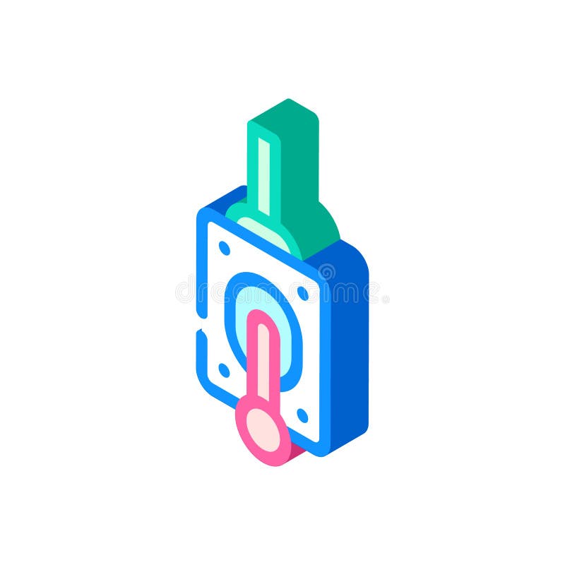 Control Lever Isometric Icon Vector Illustration Sign Stock Vector ...