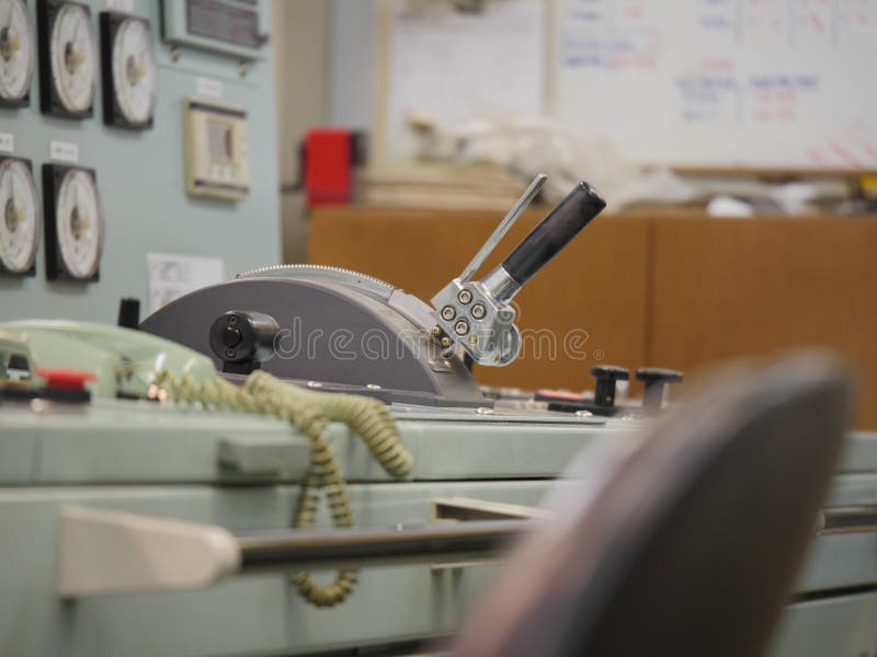 Control of Main Engine in Engine Control Room Stock Photo - Image of ...