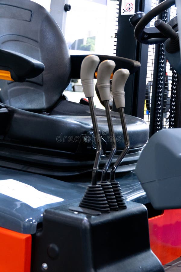 Control Levers for a Compact Electric Forklift Stock Image - Image of ...