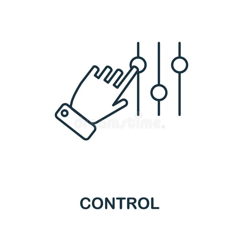 Control Line Icon. Monochrome Simple Control Outline Icon for Templates ...