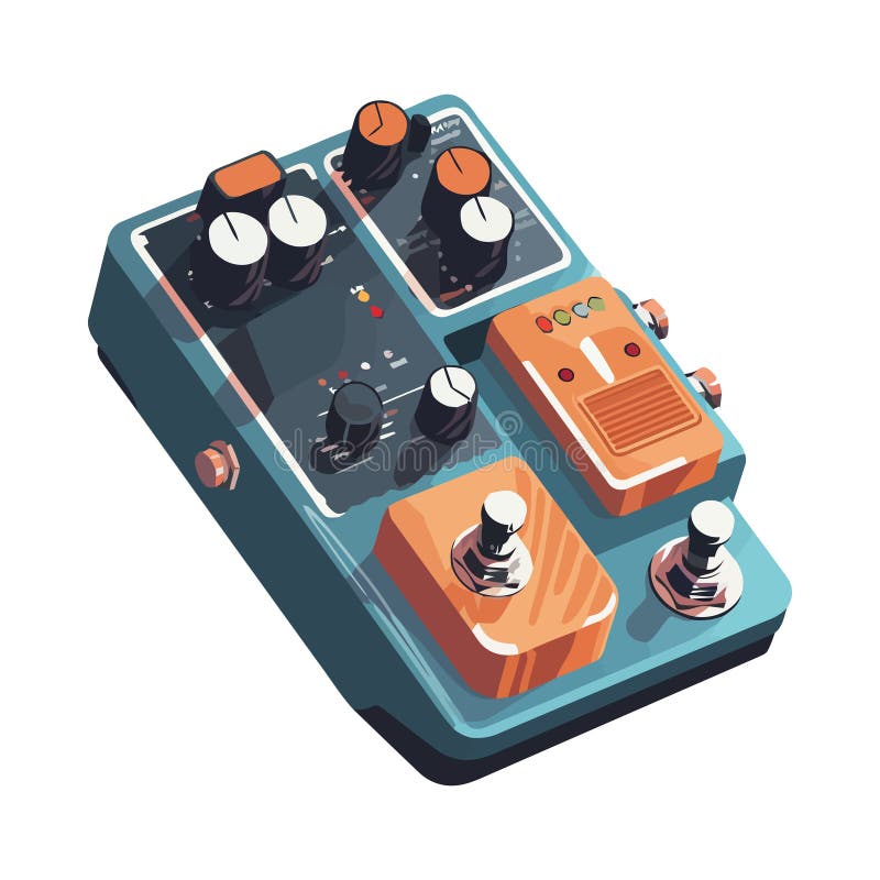 Control Machinery Isolated on White Backdrop Stock Vector ...