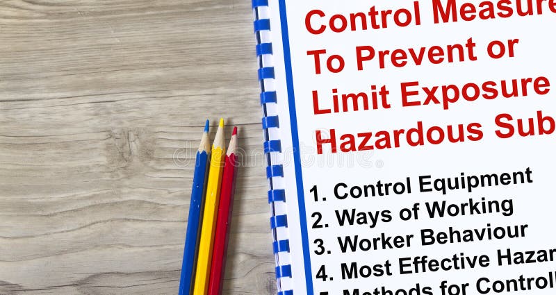 Control Measure To Limit Exposure To Hazardous Substance Stock Photo ...