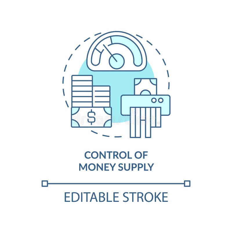 Control of Money Supply Turquoise Concept Icon Stock Vector ... Control of Money Supply Turquoise Concept Icon Stock Vector ...
