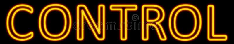 Control neon sign stock illustration. Illustration of advertisement ...