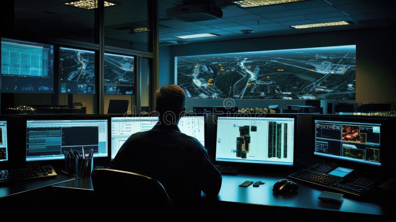 Control Oil and Gas Computer Stock Illustration - Illustration of ...