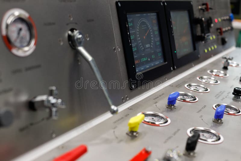 Control Operation Desk of a Drilling Rig Stock Image - Image of console ...