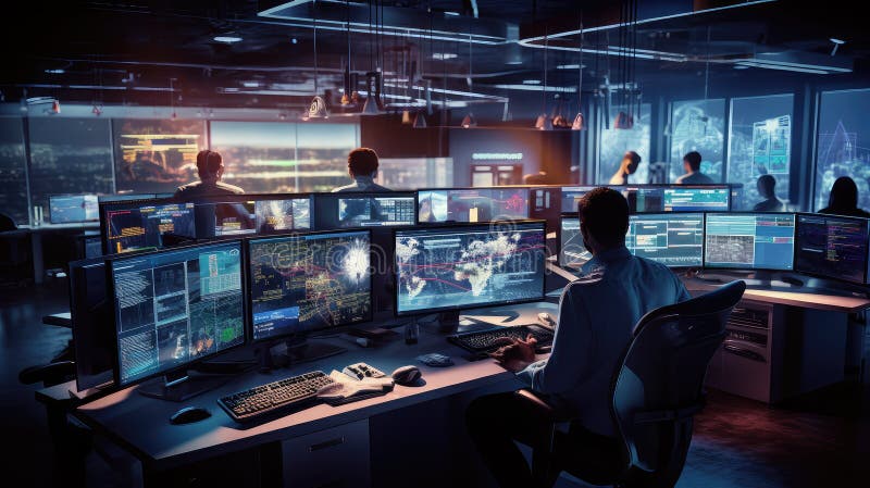 Control Operations Technology Stock Illustration - Illustration of ...