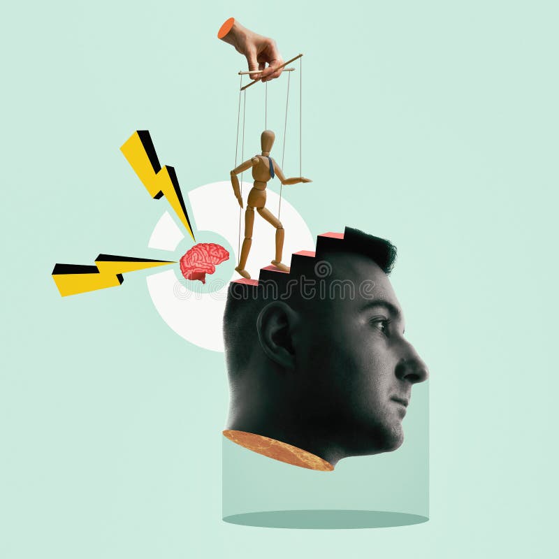 The Concept of Control Over the Human Mind. Stock Photo - Image of ...