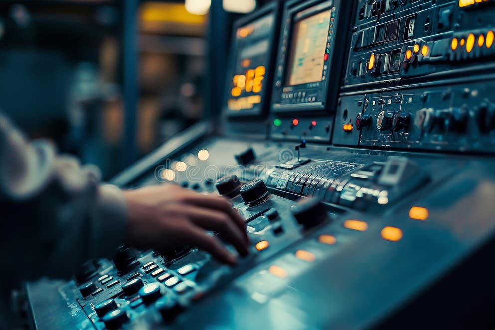 Control Panel in Action stock illustration. Illustration of panel ...