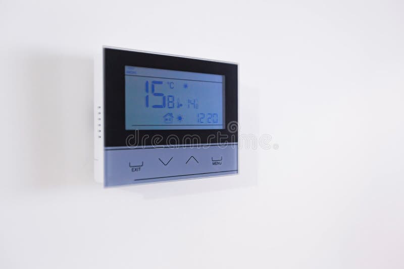 Control Panel, Air Conditioning and Heating System of the House, on a ...