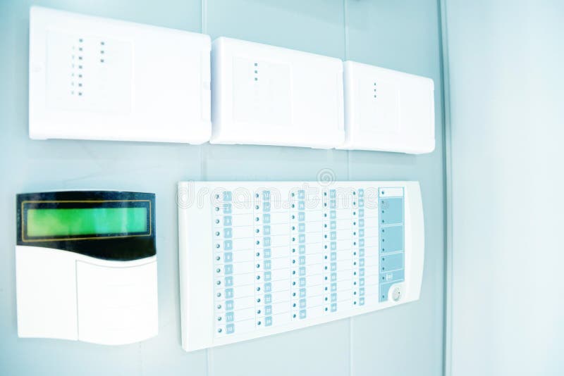 Control Panel of Alarm Security System and Cctv Stock Image - Image of ...